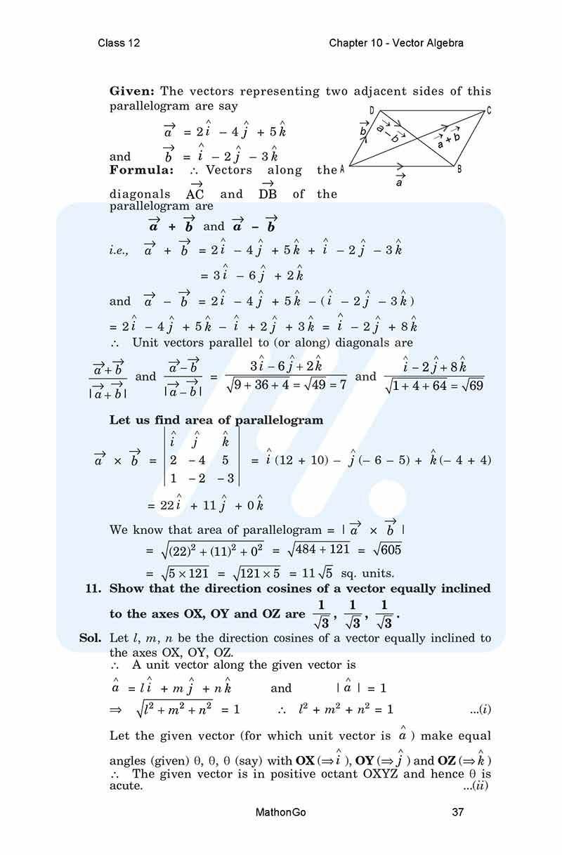 NCERT Solutions for Class 12 Maths Chapter 10 Miscellaneous – MathonGo