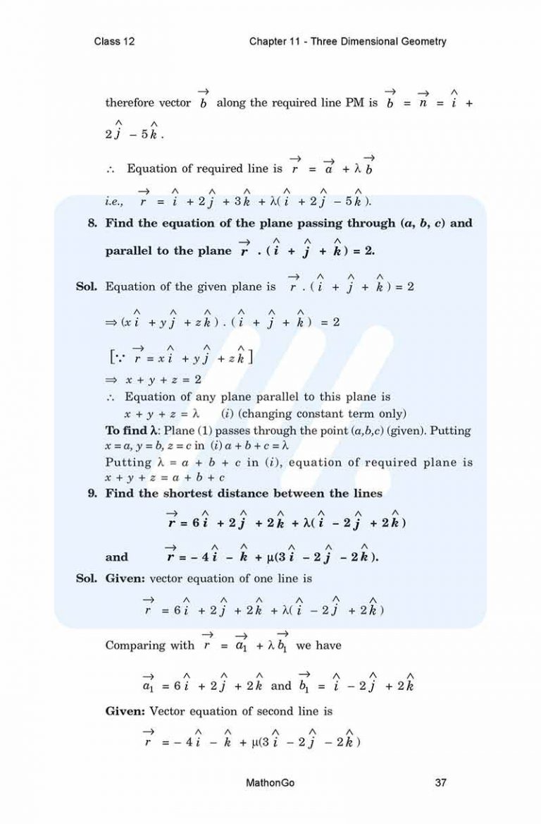 NCERT Solutions for Class 12 Maths Chapter 11 Miscellaneous – MathonGo