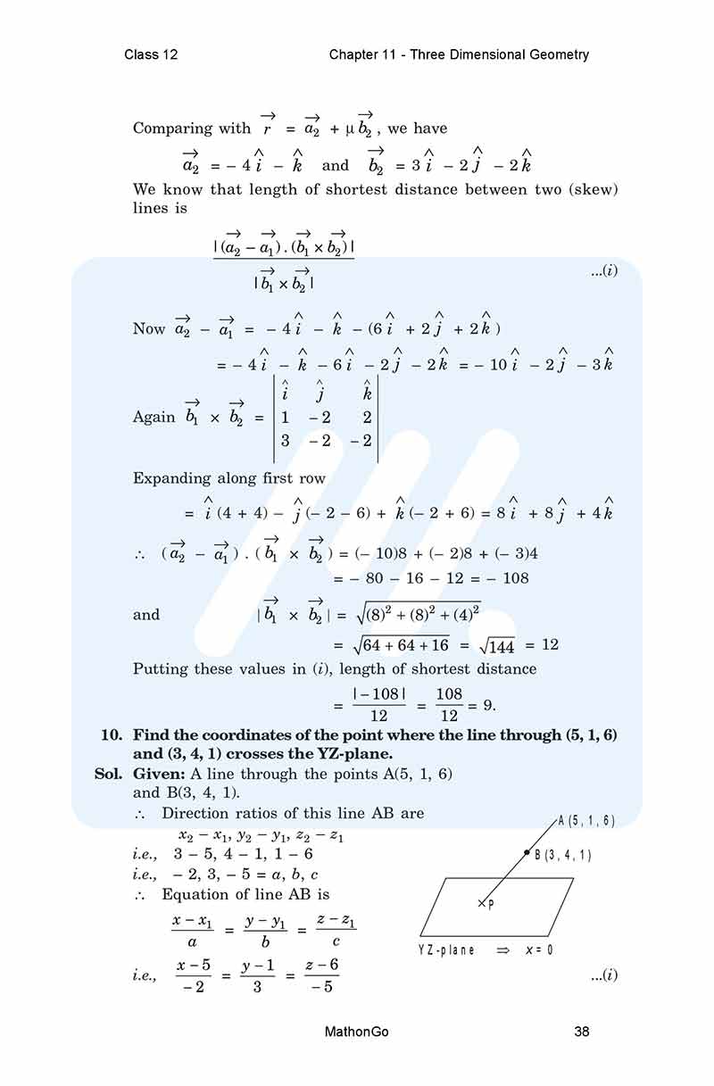 NCERT Solutions for Class 12 Maths Chapter 11 Miscellaneous – MathonGo