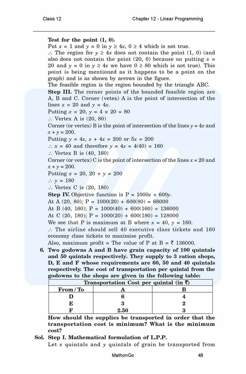 NCERT Solutions for Class 12 Maths Chapter 12 Miscellaneous – MathonGo