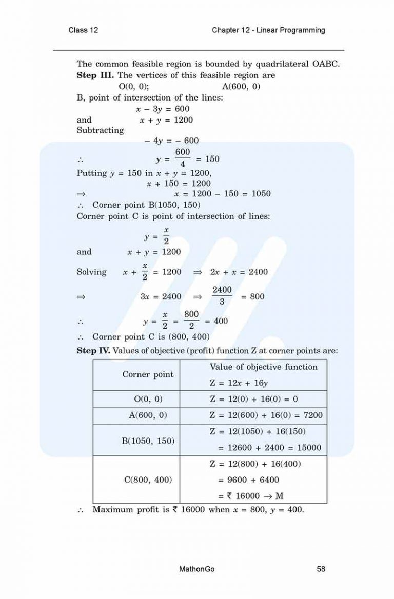 NCERT Solutions for Class 12 Maths Chapter 12 Miscellaneous – MathonGo