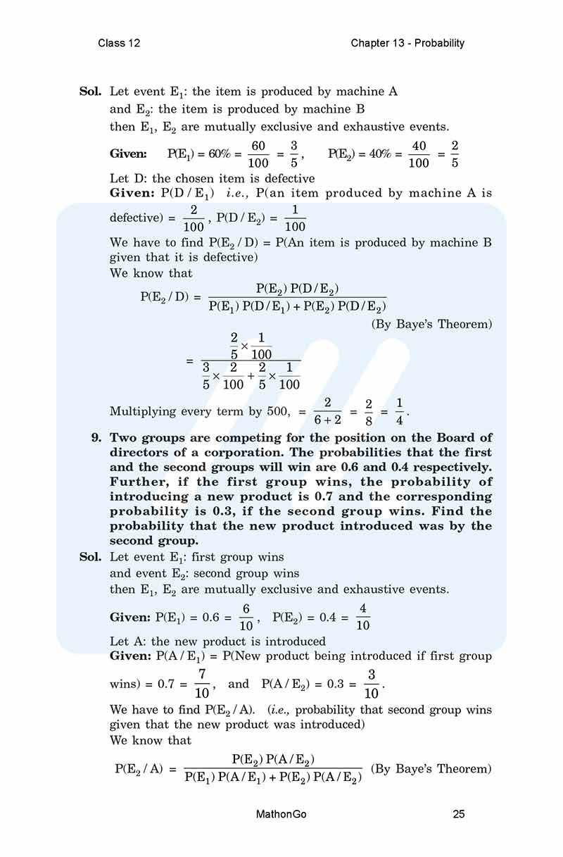 NCERT Solutions for Class 12 Maths Chapter 13 – Probability – MathonGo
