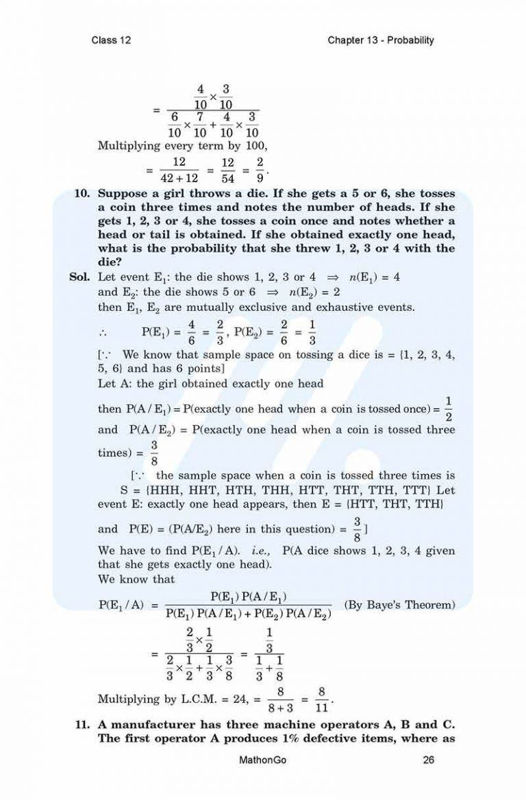 NCERT Solutions for Class 12 Maths Chapter 13 Exercise 13.3 – MathonGo