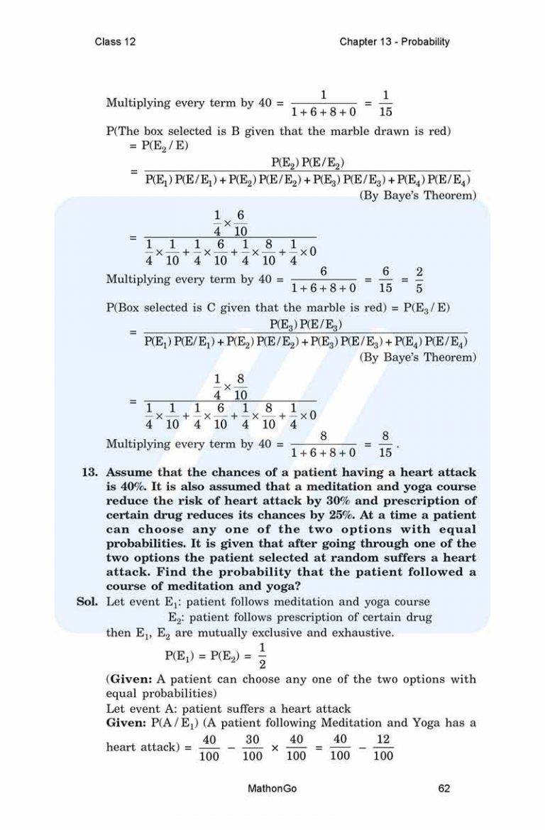 NCERT Solutions for Class 12 Maths Chapter 13 Miscellaneous – MathonGo
