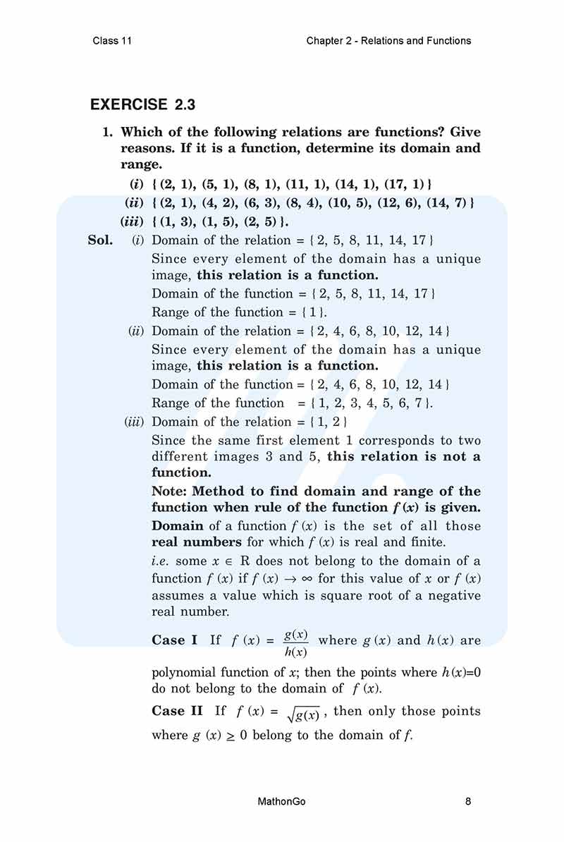 NCERT Solutions for Class 11 Maths Chapter 2 Exercise 2.3 – MathonGo