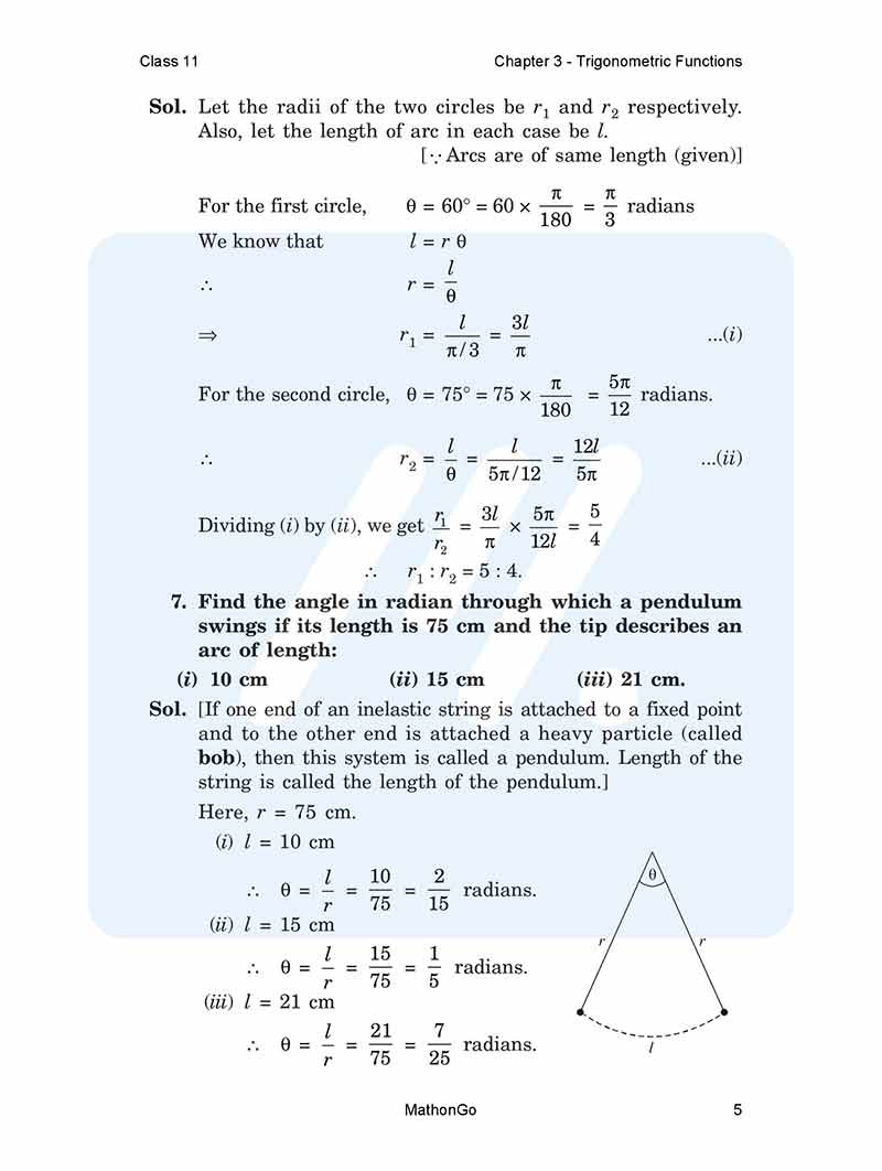 NCERT Solutions for Class 11 Maths Chapter 3 – Trigonometric Functions ...