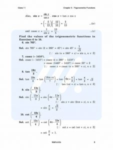 NCERT Solutions for Class 11 Maths Chapter 3 – Trigonometric Functions ...