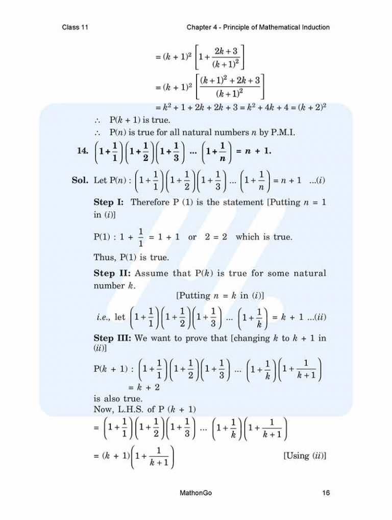 NCERT Solutions for Class 11 Maths Chapter 4 – Principle of ...