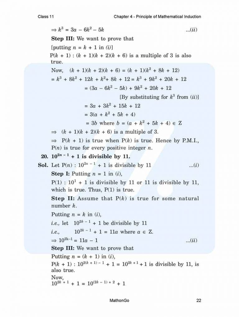 NCERT Solutions for Class 11 Maths Chapter 4 – Principle of ...