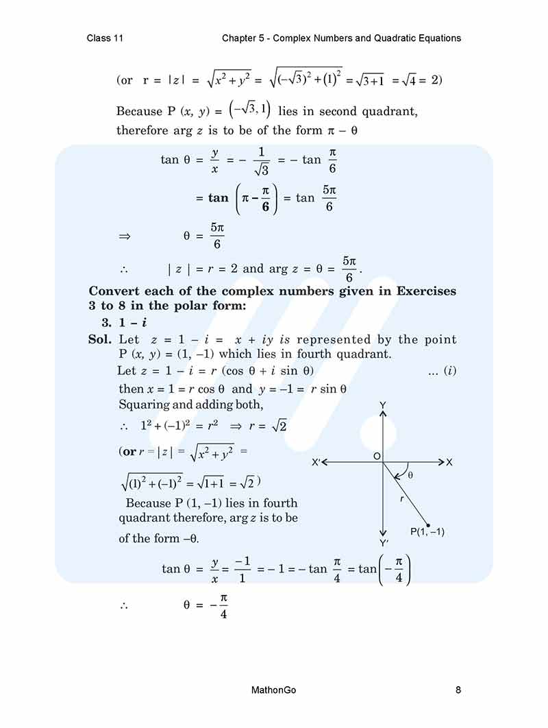 NCERT Solutions for Class 11 Maths Chapter 5 – Complex Numbers and ...