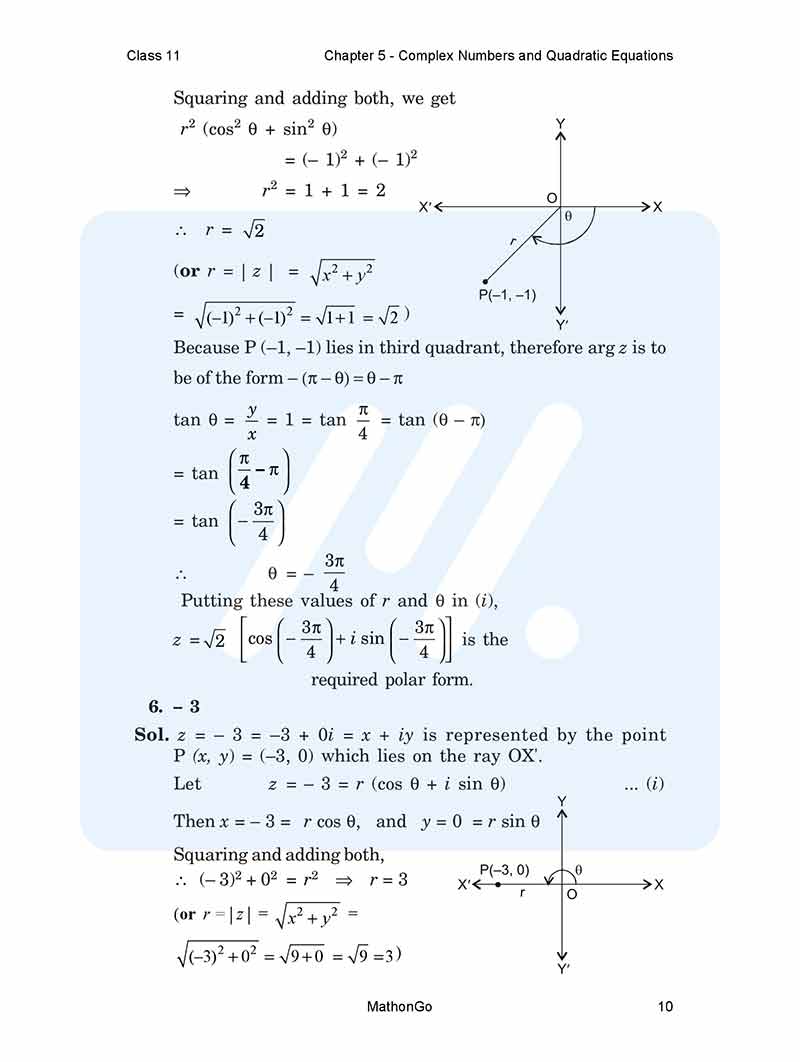 NCERT Solutions for Class 11 Maths Chapter 5 – Complex Numbers and Quadratic Equations – MathonGo