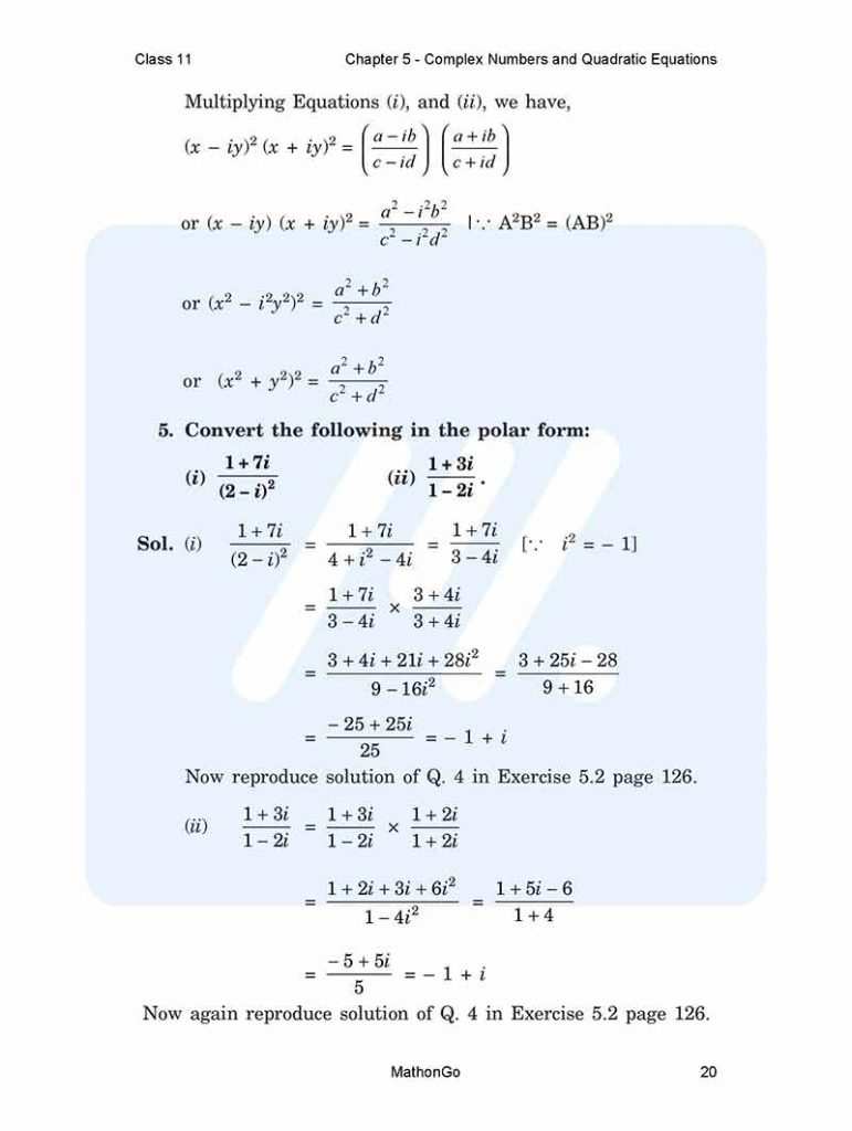 NCERT Solutions For Class 11 Maths Chapter 5 Miscellaneous MathonGo NCERT Solutions For Class 11 Maths Chapter 5 Miscellaneous MathonGo