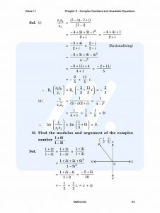 NCERT Solutions for Class 11 Maths Chapter 5 – Complex Numbers and ...