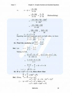 NCERT Solutions for Class 11 Maths Chapter 5 – Complex Numbers and ...