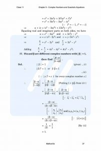 NCERT Solutions for Class 11 Maths Chapter 5 – Complex Numbers and ...