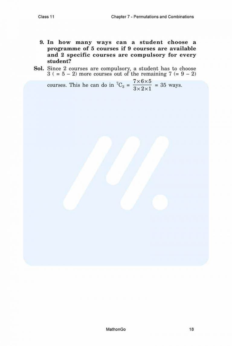 NCERT Solutions for Class 11 Maths Chapter 7 – Permutations and ...