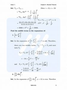 NCERT Solutions for Class 11 Maths Chapter 8 – Binomial Theorem – MathonGo
