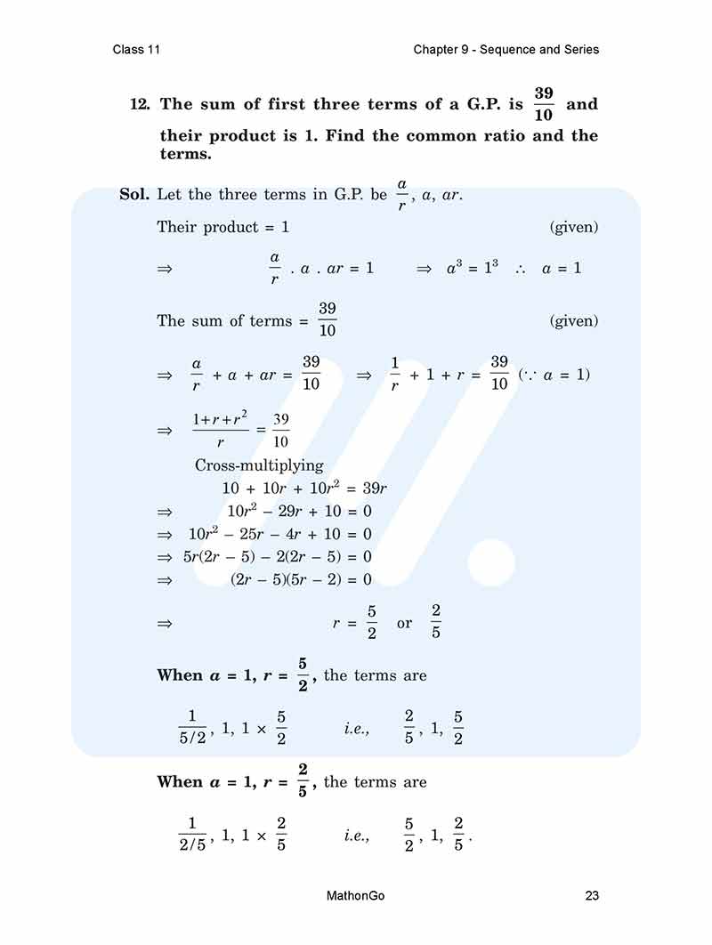 NCERT Solutions for Class 11 Maths Chapter 9 Exercise 9.3 – MathonGo