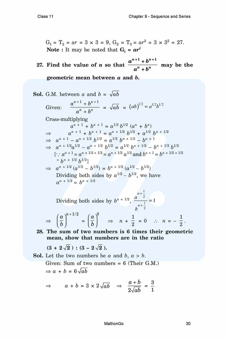 NCERT Solutions for Class 11 Maths Chapter 9 Exercise 9.3 – MathonGo