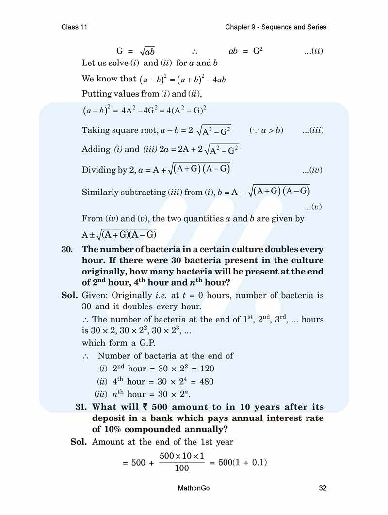 NCERT Solutions For Class 11 Maths Chapter 9 Exercise 9 3 MathonGo