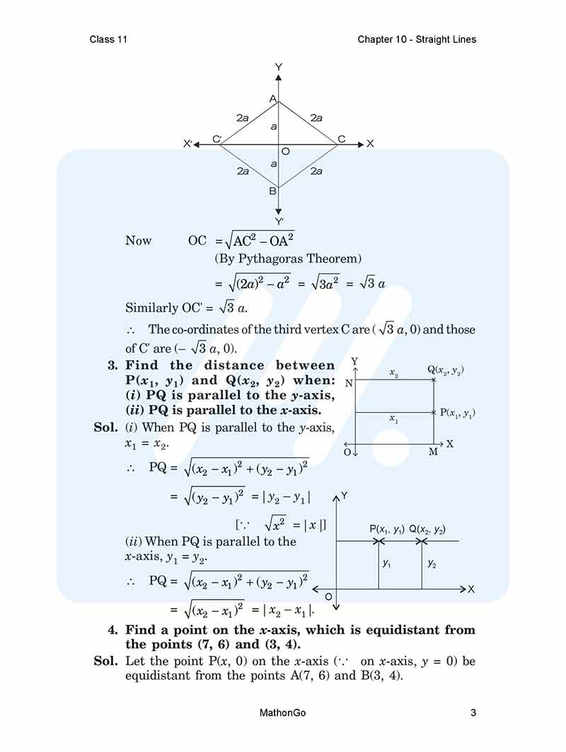 NCERT Solutions for Class 11 Maths Chapter 10 – Straight Lines – MathonGo