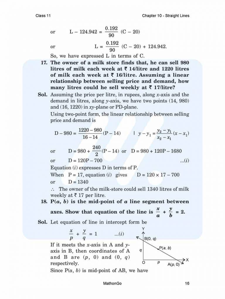 NCERT Solutions for Class 11 Maths Chapter 10 Exercise 10.2 – MathonGo