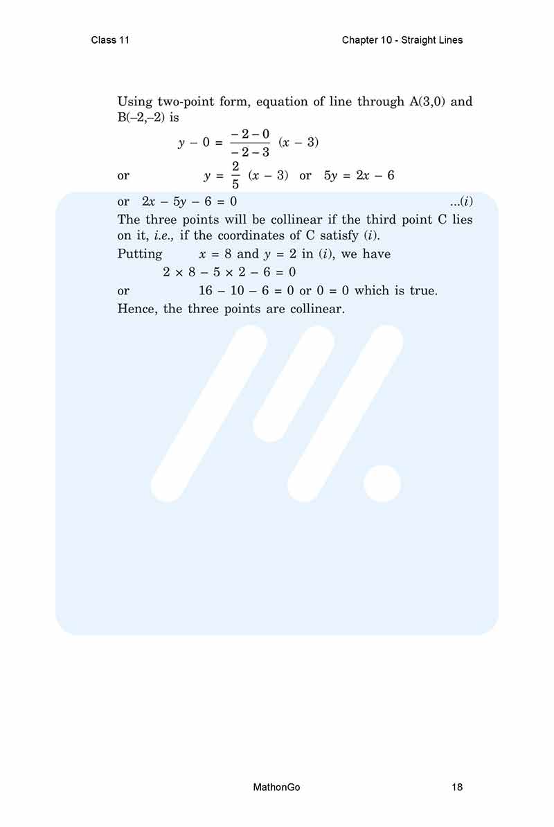 NCERT Solutions for Class 11 Maths Chapter 10 – Straight Lines – MathonGo