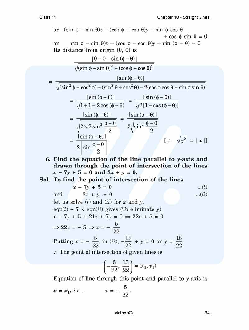NCERT Solutions for Class 11 Maths Chapter 10 Miscellaneous – MathonGo