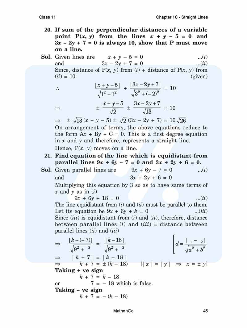 NCERT Solutions for Class 11 Maths Chapter 10 Miscellaneous – MathonGo