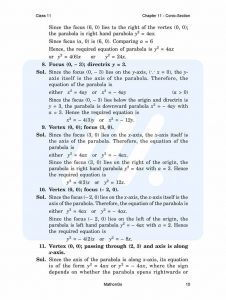 NCERT Solutions for Class 11 Maths Chapter 11 – Conic Sections – MathonGo
