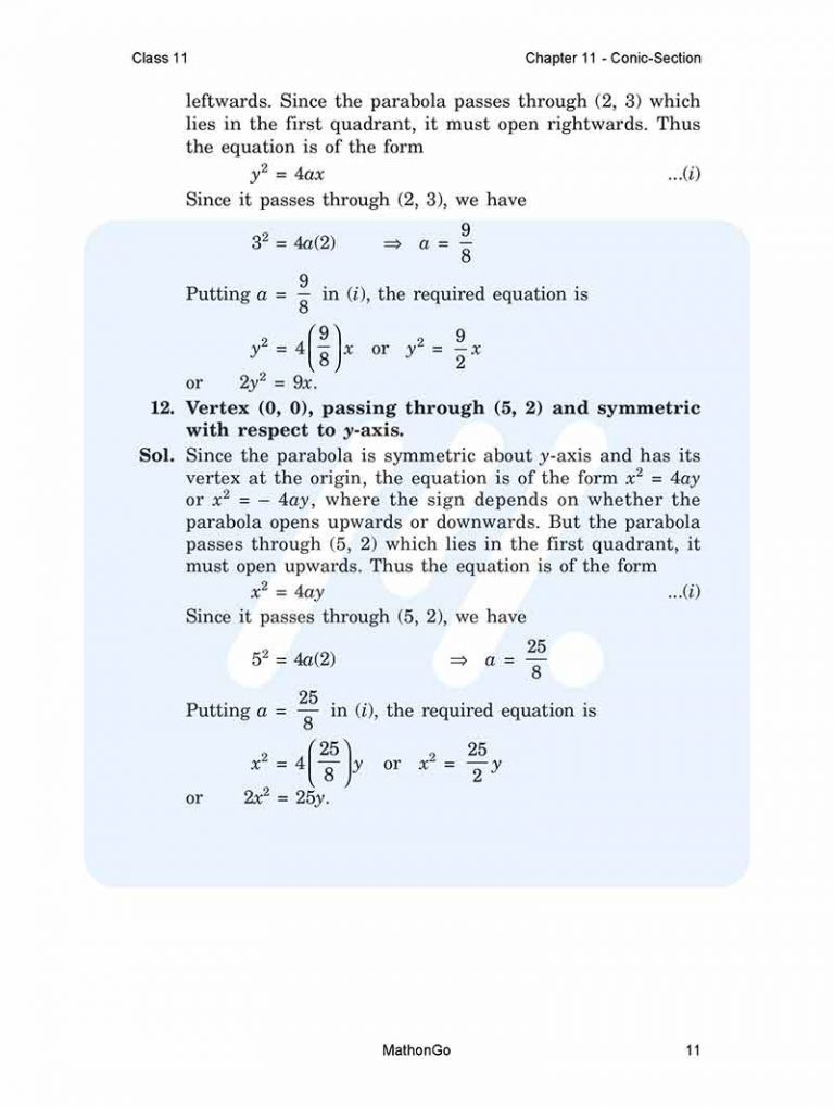 NCERT Solutions For Class 11 Maths Chapter 11 Exercise 11 2 MathonGo
