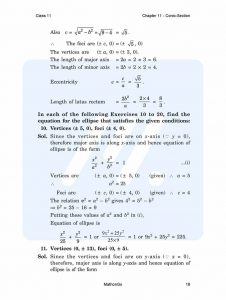 NCERT Solutions for Class 11 Maths Chapter 11 – Conic Sections – MathonGo