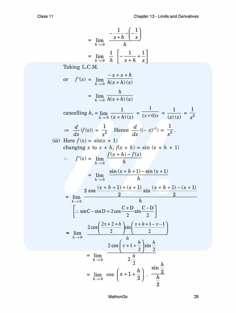 NCERT Solutions for Class 11 Maths Chapter 13 Miscellaneous – MathonGo