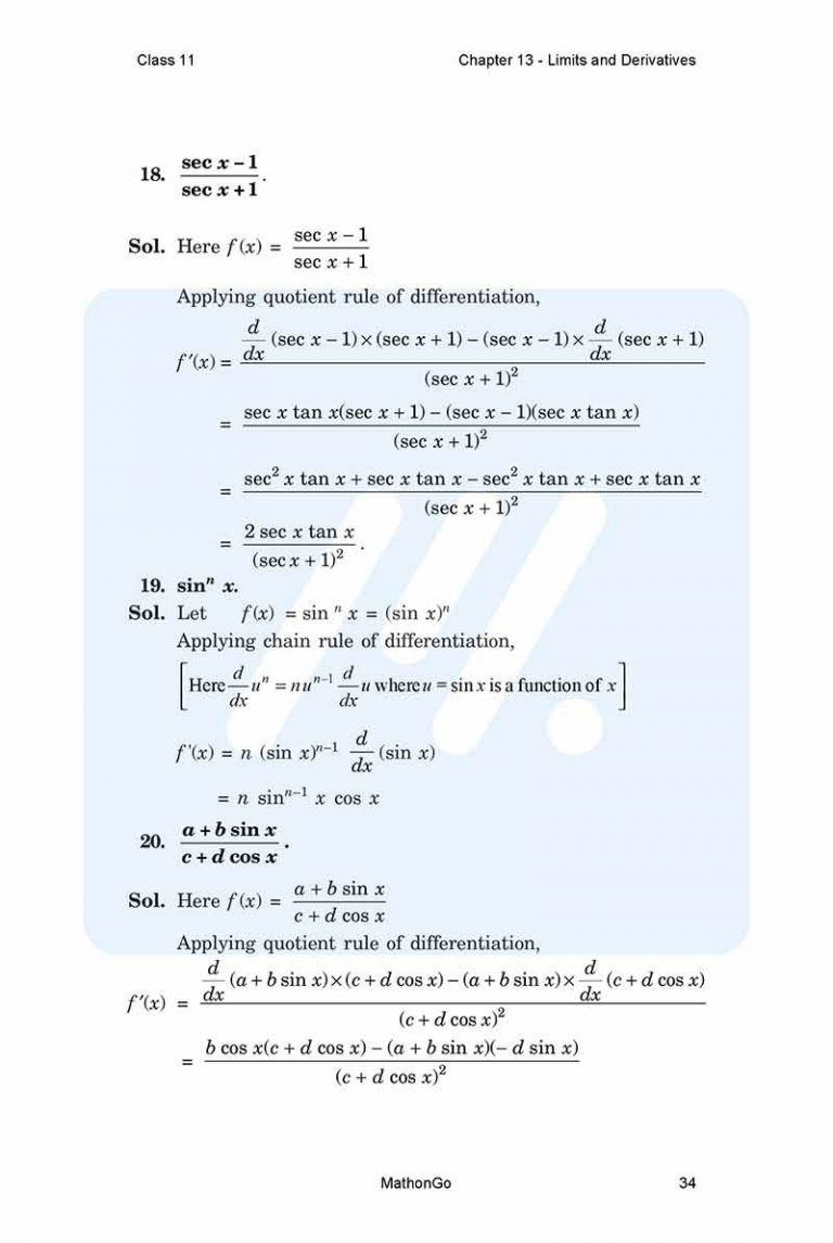 NCERT Solutions for Class 11 Maths Chapter 13 Miscellaneous – MathonGo