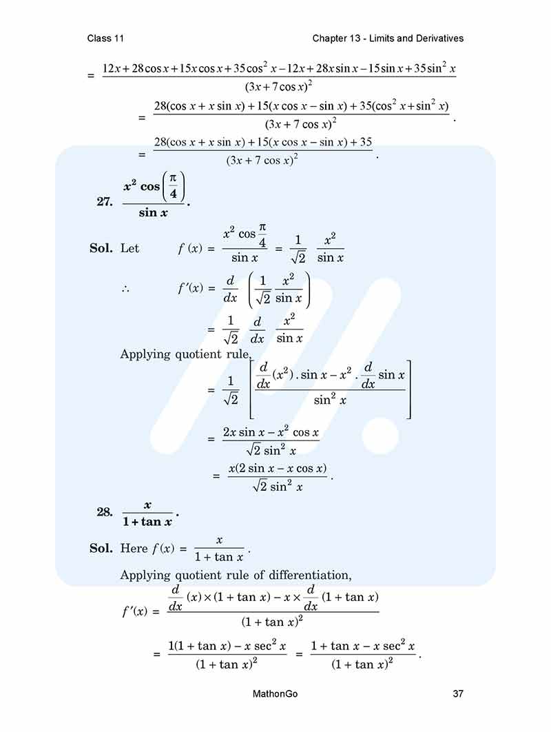 NCERT Solutions for Class 11 Maths Chapter 13 Miscellaneous – MathonGo