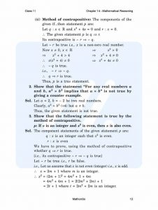 NCERT Solutions for Class 11 Maths Chapter 14 – Mathematical Reasoning ...