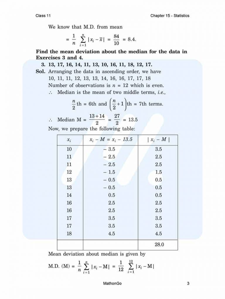 NCERT Solutions for Class 11 Maths Chapter 15 Exercise 15.1 – MathonGo