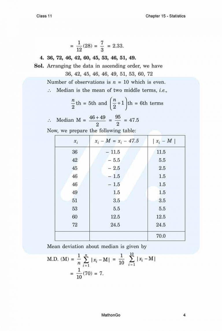 NCERT Solutions for Class 11 Maths Chapter 15 Exercise 15.1 – MathonGo