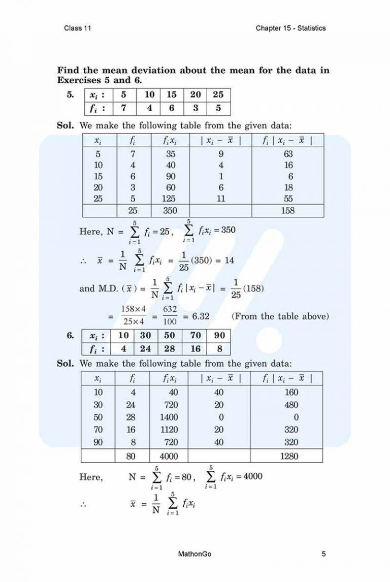 NCERT Solutions For Class 11 Maths Chapter 15 Exercise 15 1 MathonGo NCERT Solutions For Class 11 Maths Chapter 15 Exercise 15 1 MathonGo