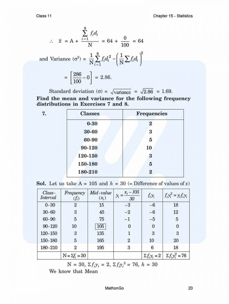 NCERT Solutions for Class 11 Maths Chapter 15 Exercise 15.2 – MathonGo