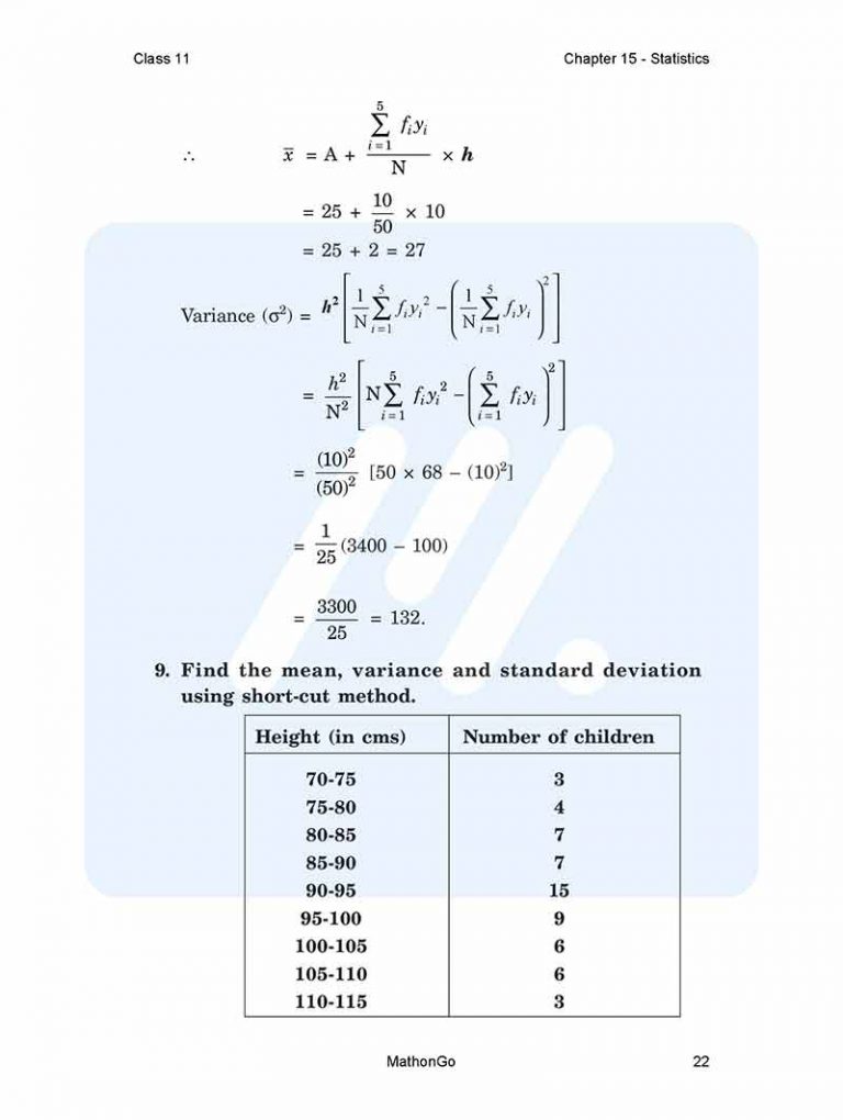 NCERT Solutions for Class 11 Maths Chapter 15 Exercise 15.2 – MathonGo