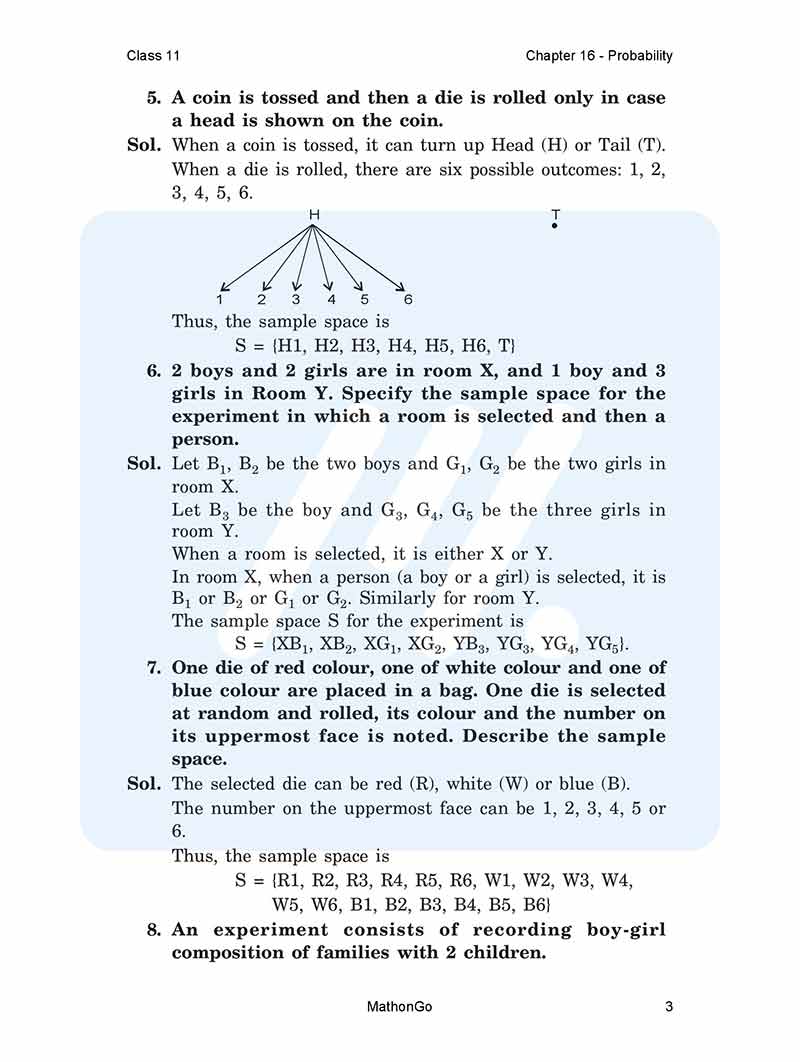 NCERT Solutions for Class 11 Maths Chapter 16 – Probability – MathonGo