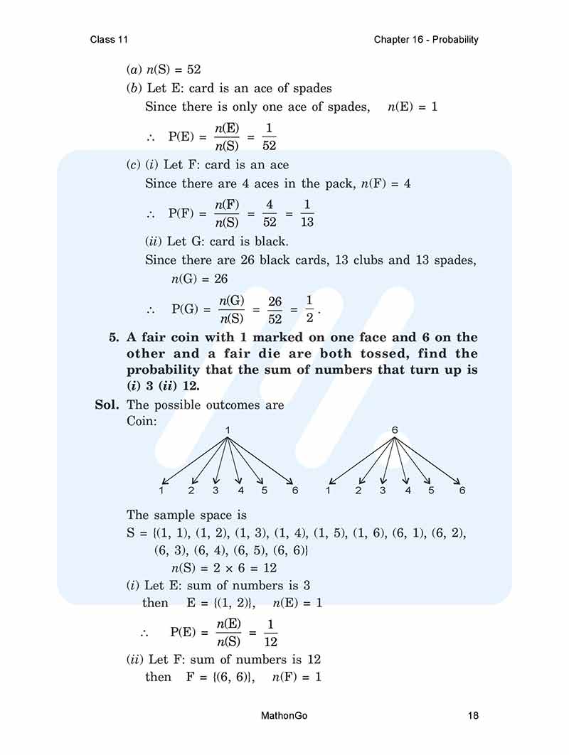 NCERT Solutions for Class 11 Maths Chapter 16 – Probability – MathonGo