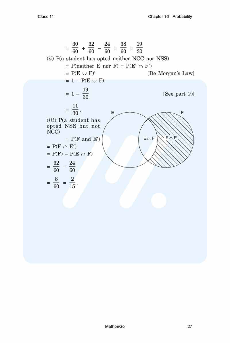 NCERT Solutions for Class 11 Maths Chapter 16 – Probability – MathonGo