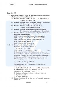 NCERT Solutions for Class 12 Maths Chapter 1 – Relations and Functions ...