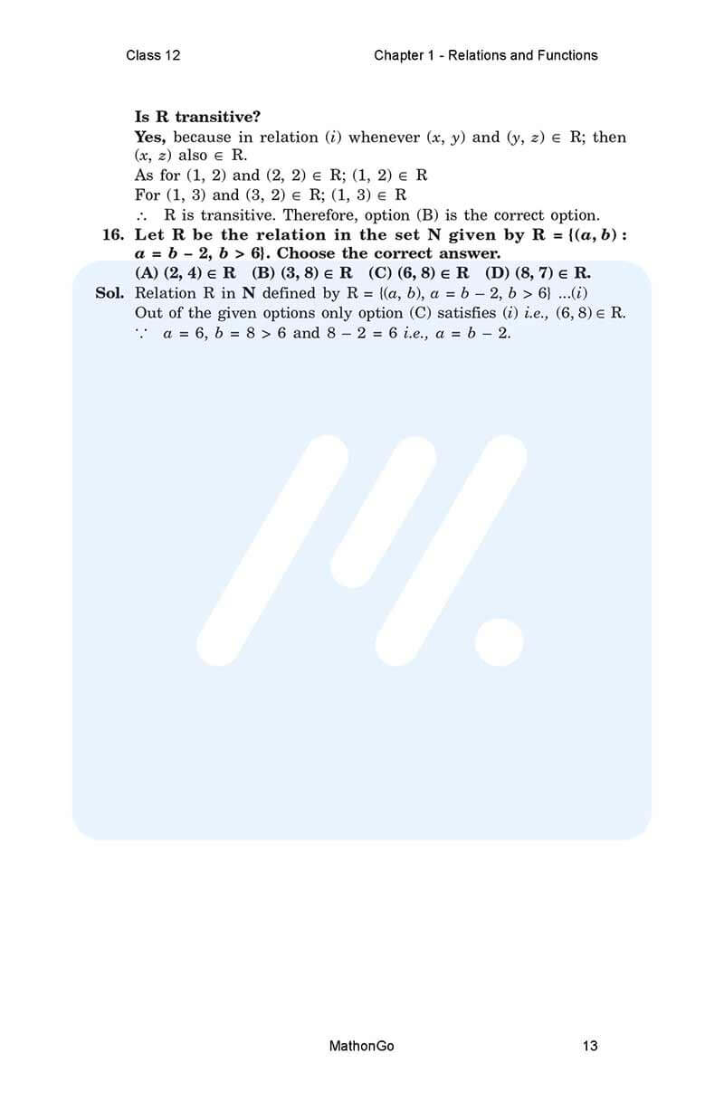 Ncert Solutions For Class 12 Maths Chapter 1 Relations And Functions