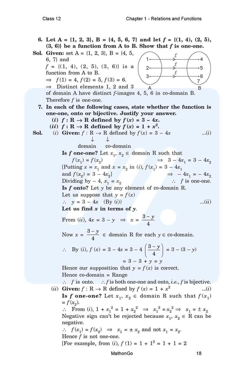 NCERT Solutions for Class 12 Maths Chapter 1 – Relations and Functions ...