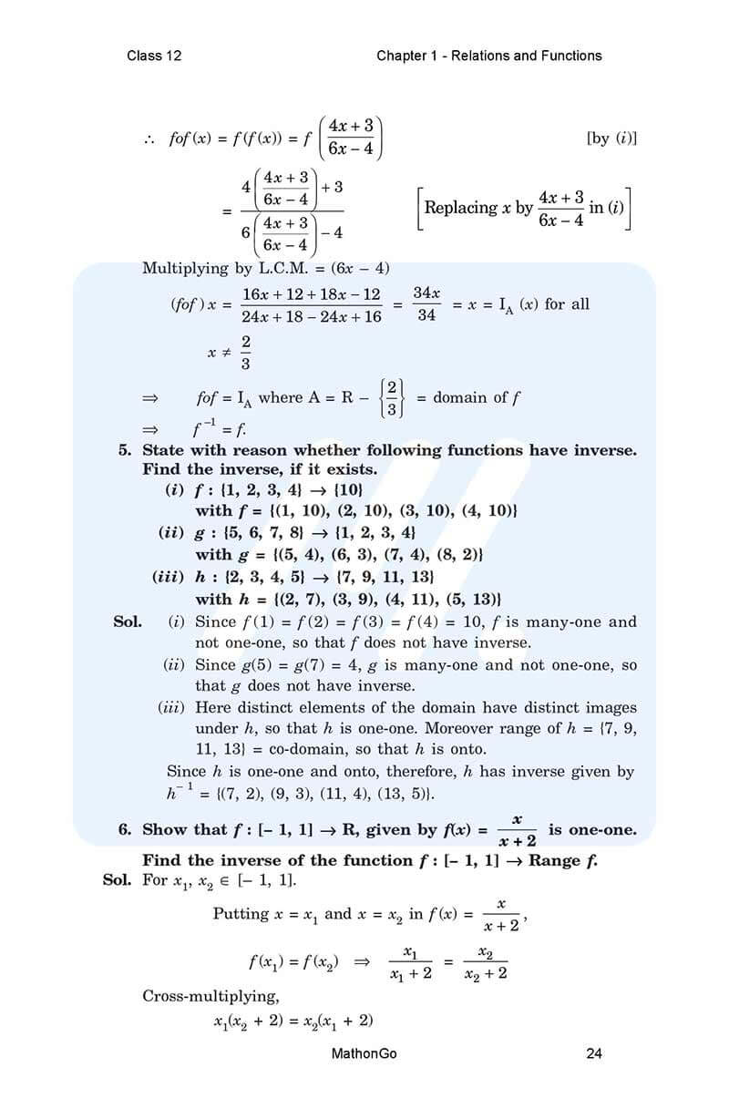 NCERT Solutions for Class 12 Maths Chapter 1 Exercise 1.3 – MathonGo