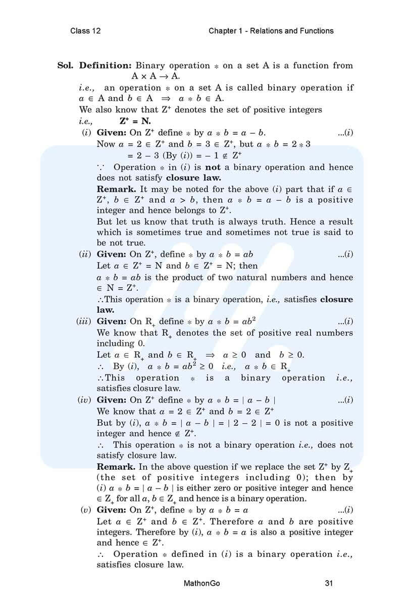 Ncert Solutions For Class 12 Maths Chapter 1 Relations And Functions