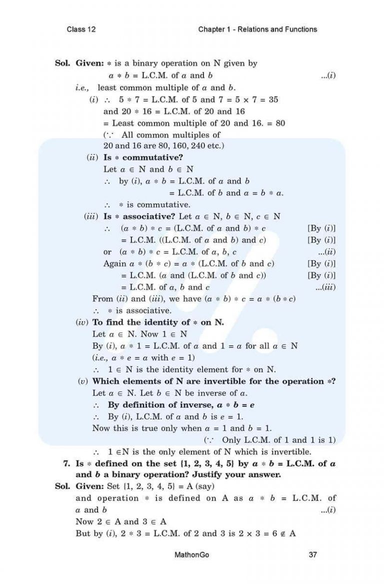 NCERT Solutions for Class 12 Maths Chapter 1 Exercise 1.4 – MathonGo